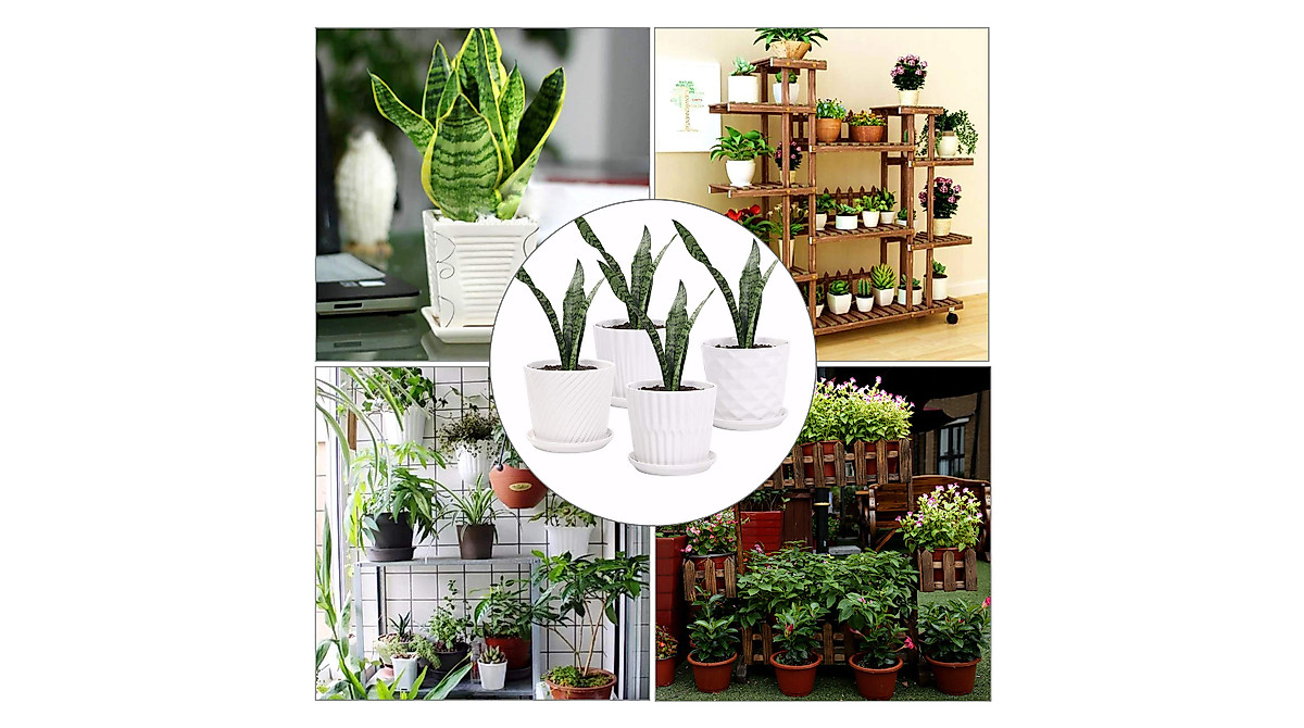 Sietpoek Ceramic Plant Pots - Set of 4 for Succulents