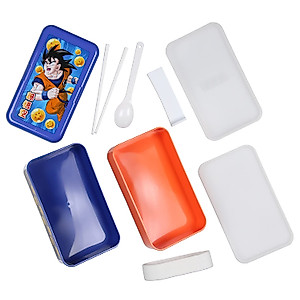 JUST FUNKY Dragon Ball Z Orange and Blue Goku Single Portion Compartment Bento Lunch Box