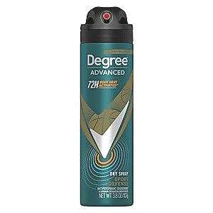 Degree Men Antiperspirant Deodorant Dry Spray Sport Defense 72-Hour Sweat and Odor Protection Deodorant For Men With Body Heat Activated Technology 3.8 oz