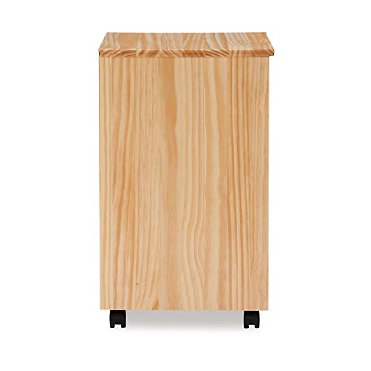 Linon Callie Multipurpose Six Drawer Natural Wood Rolling Storage Cart with Casters in Brown