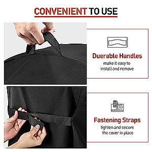 Arcedo Griddle Cover for Blackstone 28 Inch ProSeries, 60 inch Grill Cover for Griddle Cooking Station with Hood, Weather Resistant Outdoor Heavy Duty Waterproof Flat Top Gas Grill Cover, Black