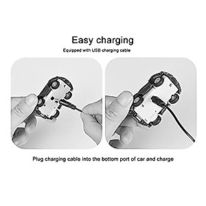 CUTULAMO Mini Watch RC Car Toy, 2.4G Independent Signal Watch RC Car Toy Dust Cover USB Cable for Outdoor(Pink Type 1)