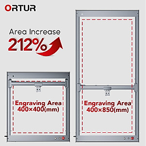 Ortur Laser Engraver Area Expansion Kit, Extension Kit for Laser Master 3 Series Laser Cutter, Engraving Area is Expanded to 400 * 850mm(15.74 x 33.46 Inch)