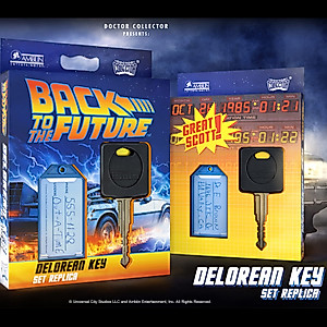 Doctor Collector Collectable Back to The Future Delorean Key Set Replica, Multicoloured