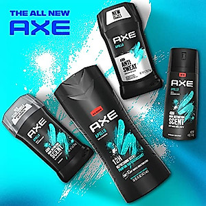 AXE Apollo Deodorant Stick 4 Count For Long Lasting Odor Protection, Sage And Cedarwood Men's Deo, Aluminum Free 3oz