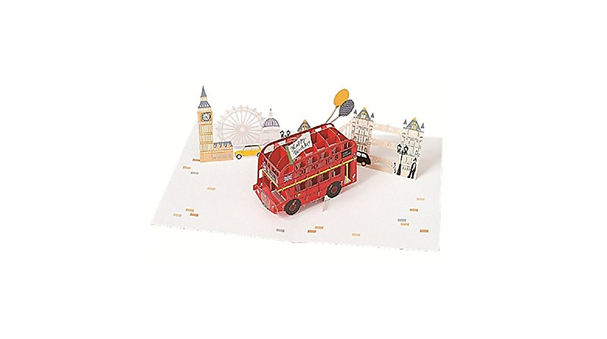 Gakken Sta:Ful London Bus Pop Up Birthday Card