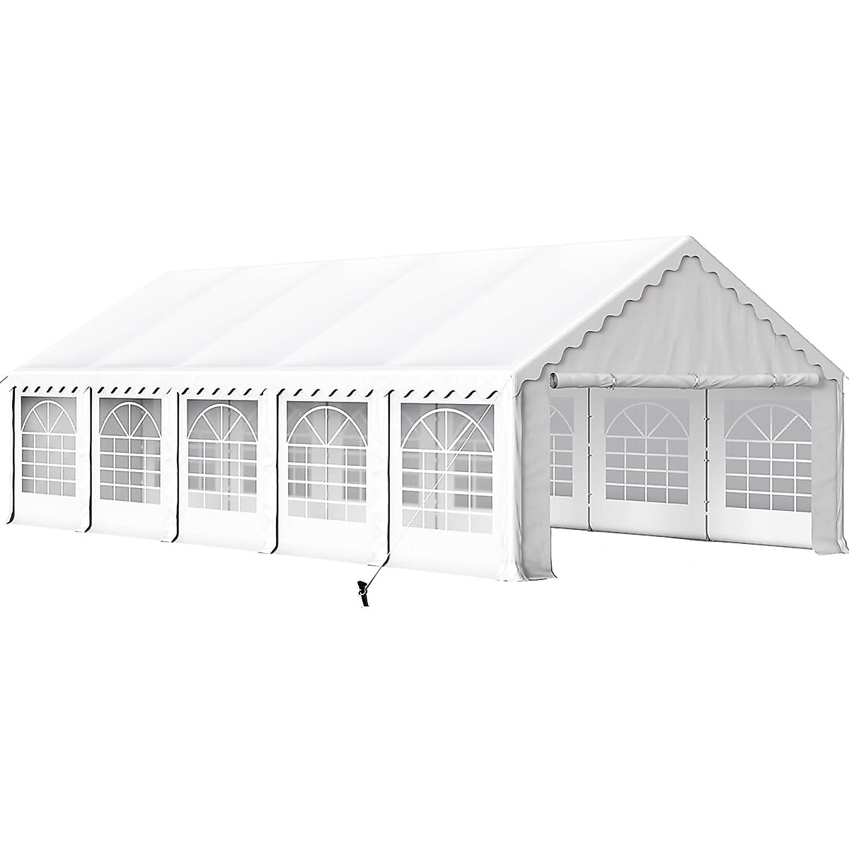 MFSTUDIO 16'x32' Party Tent, Outdoor Heavy Duty Party Tents with Removable Sidewalls, Large Canopy Tent Shelter for Outdoor Events Wedding Birthday, White