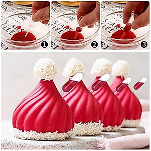 100 Piece Paper Cupcake and Jam Dropper Decoration Set, Plastic Eye Dropper, Dessert Pipette, Mini Chocolate Disposable Straw, Mini Ice Cream, Jam Pipette (Bar Shape)