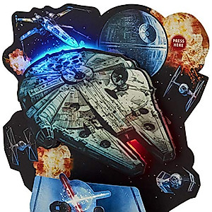 Hallmark Paper Wonder Star Wars Pop Up Birthday Card with Music (Out of this Galaxy, Plays Star Wars Theme)