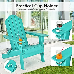 WYFDP Folding Chair Cup Holder Yard Turquoise
