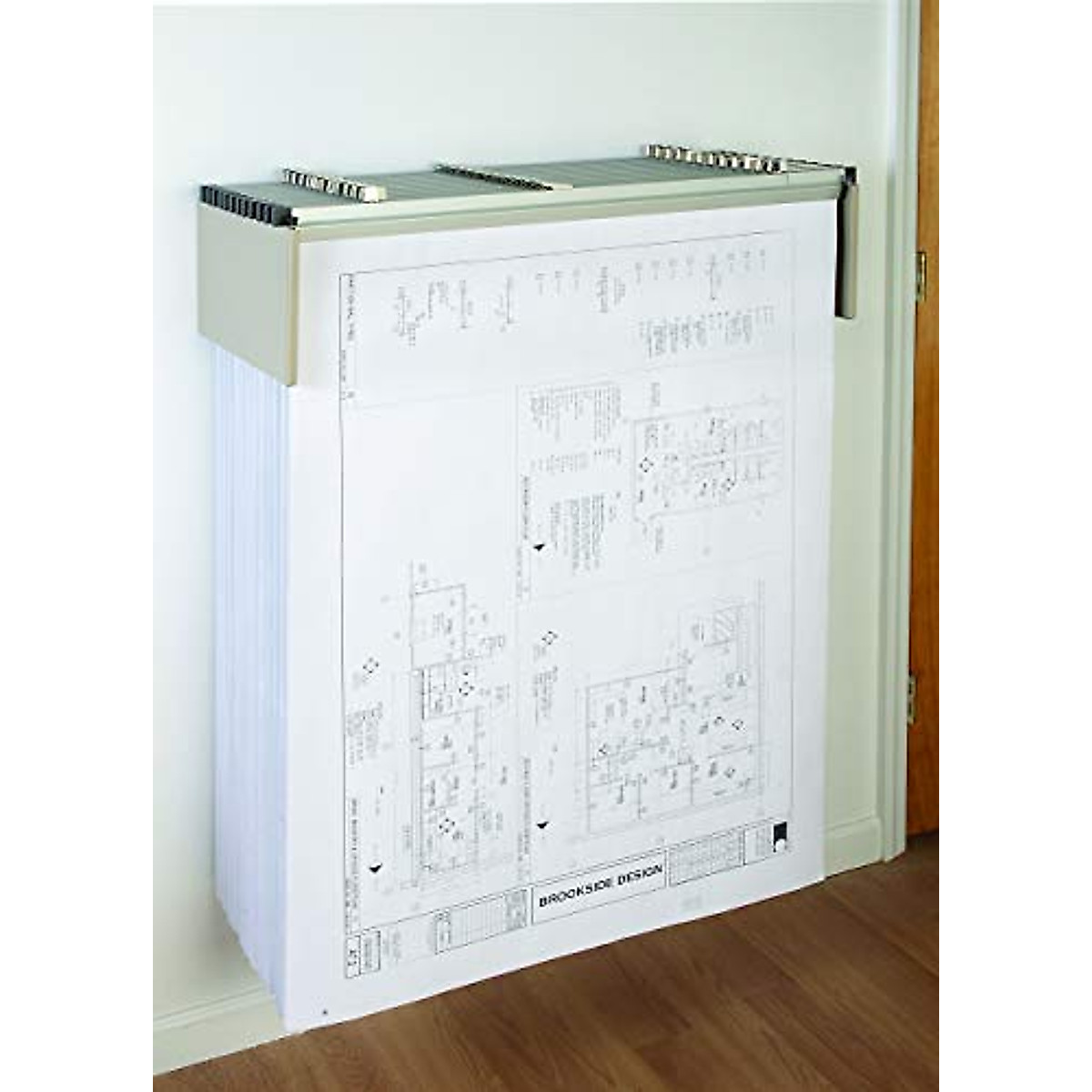 Safco Products 5030 Drop and Lift Wall Rack, Tropic Sand