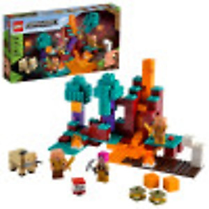 LEGO Minecraft The Warped Forest 21168 Hands-on Minecraft Nether Creative Playset; Fun Warped Forest Building Toy Featuring Huntress, Piglin and Hoglin (287 Pieces)