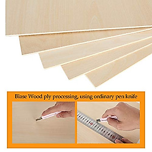 12 Pack Basswood Sheets 1/8 x 11.8 x 11.8 Inch Plywood Board, Thin Natural Unfinished Wood for Crafts, Hobby, Model Making, Wood Burning and Laser Projects