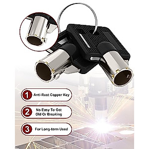 Naissian Universal Vending Machine Lock with Keys Aliked,Tubular Cylinder Lock Compatible for Pepsi,Coke Machine, Snack Machine Coffee Maker, 32MM，Pack of 1, 6 Keys Aliked