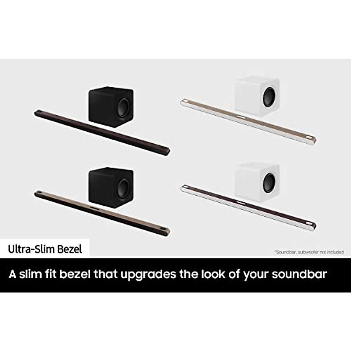 SAMSUNG Ultra Slim Soundbar Bezel, Accessory for S800B and S801B Sound Bars, Customizable to Match The Frame TV Bezels, 2022, VG-SCFBS8BW/ZA, Brown