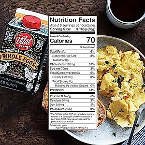 Vital Farms Pasture-Raised, Liquid Whole Eggs, Ready to Pour, 16 oz Carton, Pasteurized