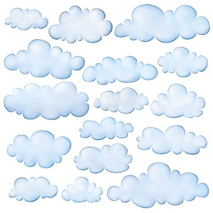 DECOWALL DS9-1702 Clouds Kids Wall Stickers Wall Decals Peel and Stick Removable Wall Stickers for Kids Nursery Bedroom Living Room décor
