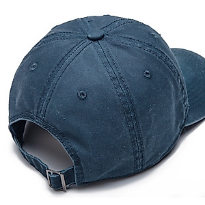 Edoneery Men Women Baseball Cap-Low Profile Adjustable Washed Cotton Golf Dad Hat Navy