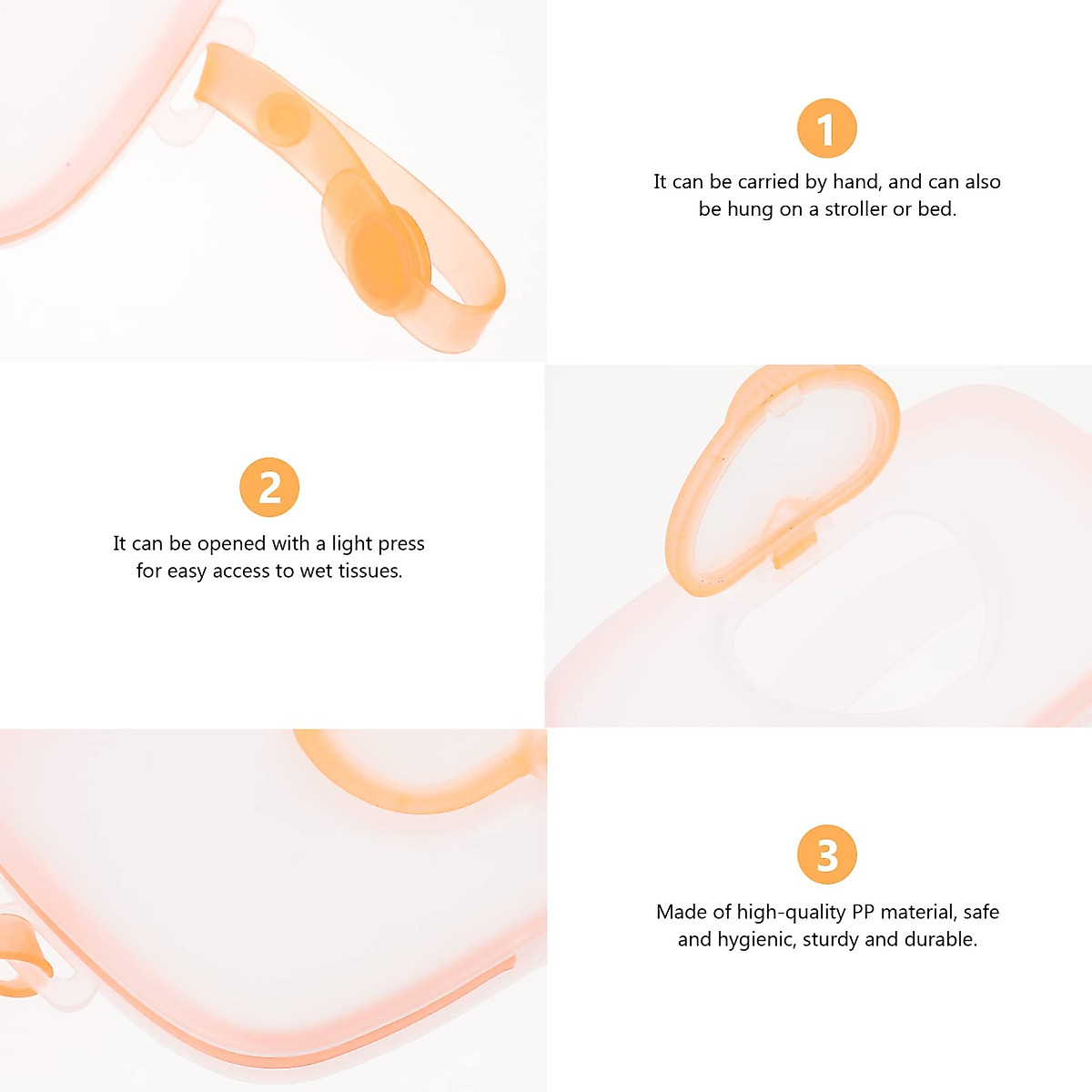 HEMOTON Portable Wipes Dispenser Baby Wipes Dispenser Travel Wipes Case Baby Wipe Holder Infant Wipes Storage Box Wet Tissue Box for Travel Home Office Cars