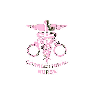 Correctional Nurse/Pink Camo Decal Sticker