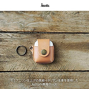 Hevitz Italian Genuine Leather Semi-Aniline AirPods Case, Blue