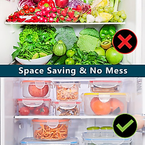 DIDO 28 PCS Food Storage Containers With Airtight Lids, Hinged BPA Free Kitchen Plastic Containers, Freezer & Microwave & Dishwasher Safe - Pantry & Kitchen Organization