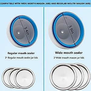 Vacuum sealer for jars Jar Vacuum Sealing Attachment Kit for Regular & Wide Mouth Canning Jars,Jar Sealer and Accessory Hose Compatible with FoodSaver Vacuum Sealer,with Jar Attachment-Adapter Hose- Manual Vacuum Pump