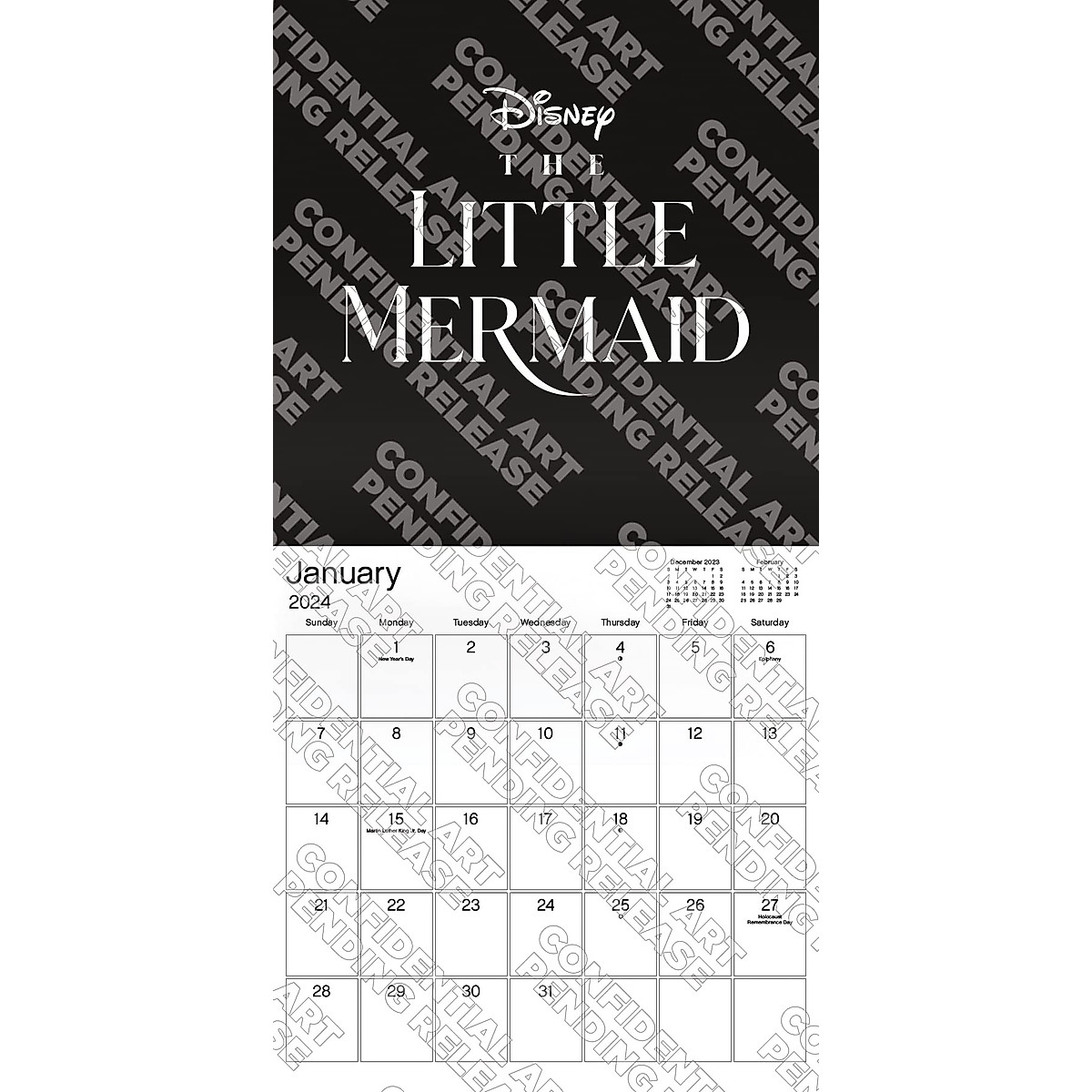 2024 Disney The Little Mermaid (Live Action) Wall Calendar