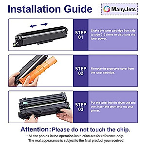 ManyJets TN227 Compatible Toner Cartridge Replacement for Brother TN227BK TN 227 BK TN223 Work with HL-L3210CW HL-L3290CDW HL-L3270CDW MFC-L3750CDW MFC-L3710CW HL-L3230CDW MFC-L3770CDW (Black,2-Pack)