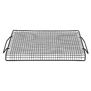 Barbecue Net, Portable Handle Iron Non-Stick BBQ Rack Barbecue Wire Mesh Grill Net for Family Gatherings, Garden Parties, picnics and Camping.