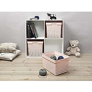 Room Copenhagen, Seoul Basket 5-Pack – Premium Storage Ventilated Nesting Baskets for Groceries, Cleaning, Toys, and More – Small, White