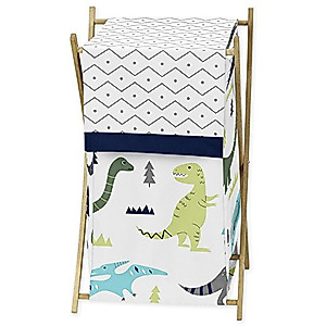 Baby Children Kids Clothes Laundry Hamper for Blue and Green Modern Dinosaur Bedding Set