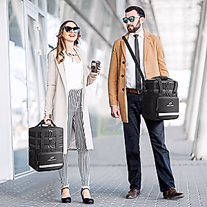 Lunch Bag Women/Men,Reusable Lunch Box for Adults,Insulated Lunch Cooler Bag,Portable Leakproof Lunch Tote for Work Office Picnic Beach-Large,Black