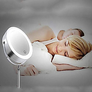 DITUDO Mirrors Lighted Makeup Mirror Vanity Makeup Mirror,Magnification Eye Makeup Mirror,Touch Screen Adjustable Light, Vanity Mirror