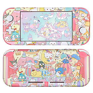 DLseego Switch Lite Skin Sticker Pretty Pattern Full Wrap Skin Protective Film Sticker Design for Nintendo Switch Lite-Party