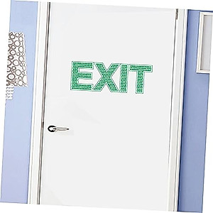 Hohopeti Exit Decal Exit Wall Decal Exit Photoluminescent Signs Stickers Safety Exit Sign Wall Sticker Exit Wall Sticker Exit Luminous Sticker Noctilucence Exit Sign Exit Sticker Green