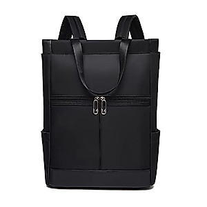 Women Fashion Backpack Purses Convertible Tote Daypack Waterproof Travel Casual Bag Fashion Sling Bag for Girls Gift-black