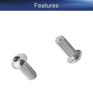 Yinpecly M8x20mm Button Head Socket Cap Screw 304 Stainless Steel Fastener Hex Drive Fully Threaded Cap Bolts Inner Hex Socket Bolts Galvanized 10Pcs