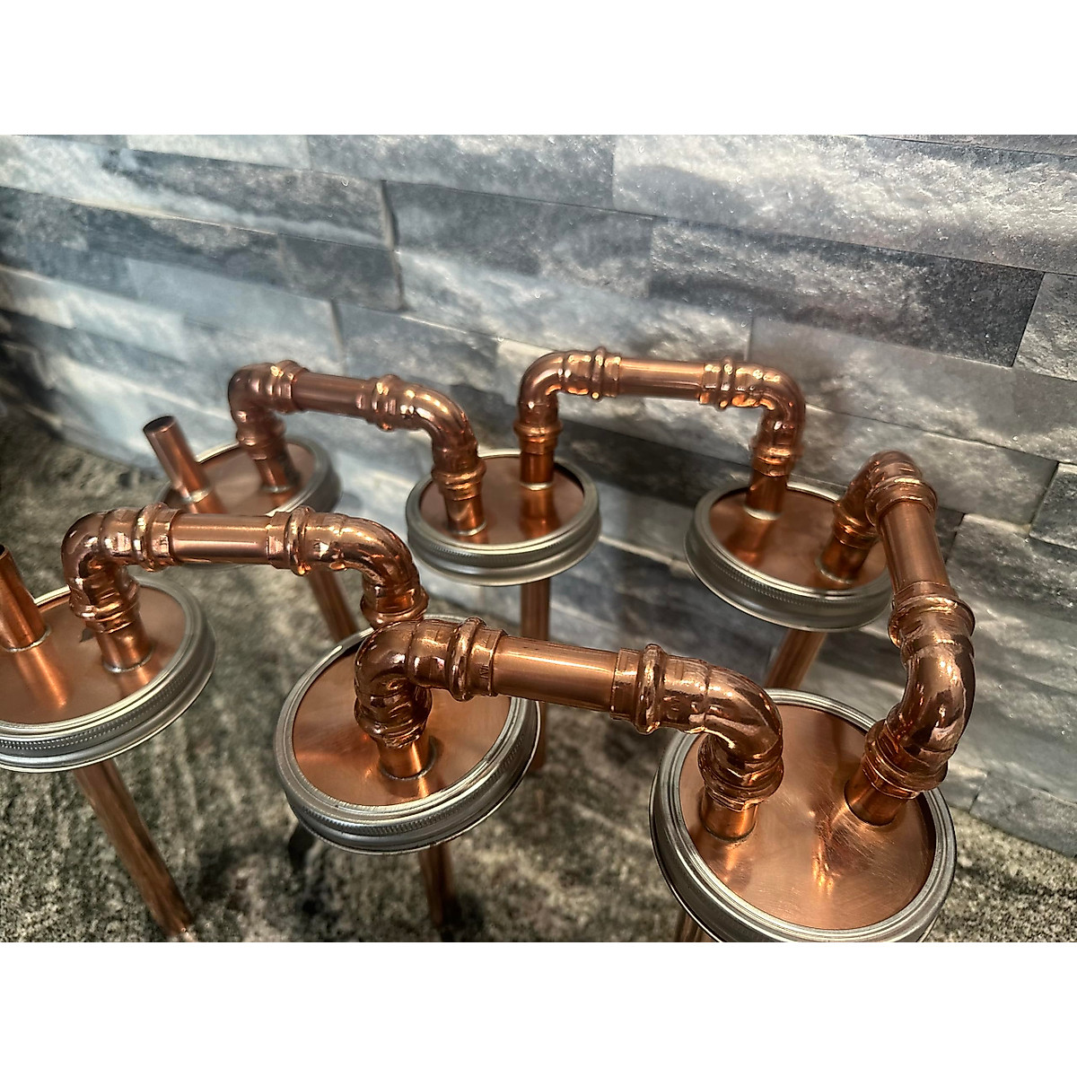 1/2”Tandem Mason Jar Thumpers Wide Mouth Jars 6 Way Distillation Moonshine #A27