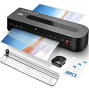 Laminator Machine 9-Inch Lamination with Laminating Sheets 5 in1 Thermal Laminater Personal Portable Laminate for Office Home School Quick Heating