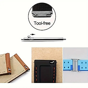 Olytop for 22mm Quick Release Spring Bars Watch Pins - 6PCS Stainless Steel Watch Replacement Band Pins 22mm Strap Link Pins Diameter 1.5mm + Spring Bar Tool (22mm)