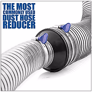 Fulton 4 inch to 2 1/2 inch Reducer Fitting for Dust Collection Hose to Hose Connections and 4 Inch Port Connections on Larger Machinery