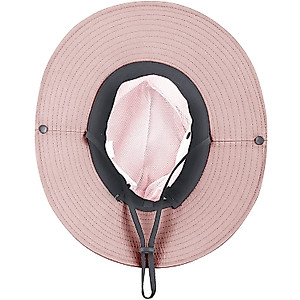 1 Pack Ponytail Sun Hat for Women UV Protection Fishing Hat Foldable Mesh Wide Brim UPF 50+ (Black)