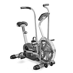 Marcy Exercise Upright Fan Bike for Cardio Training and Workout AIR-1 , black, 48.0' L x 25.0' W x 48.0' H