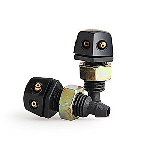 big-autoparts 2 Pcs Front Windshield Washer Nozzle Universal Car Wiper Washer Nozzle Compatible with Ford Honda Chrysler Subaru BMW Buick Chevrolet Dodge,Black