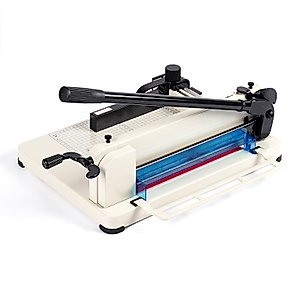 Heavy Duty Paper Cutter,12 inch Guillotine Paper Cutter,Guillotine Paper Cutters and Trimmers Cards Leather with Metal Base for Office Home School (White, a4)