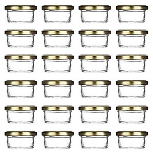 Caviar Line Small Mini Glass Jars With Tin Lids - 24 pack x 2 oz – All Purpose Empty Storage Jars