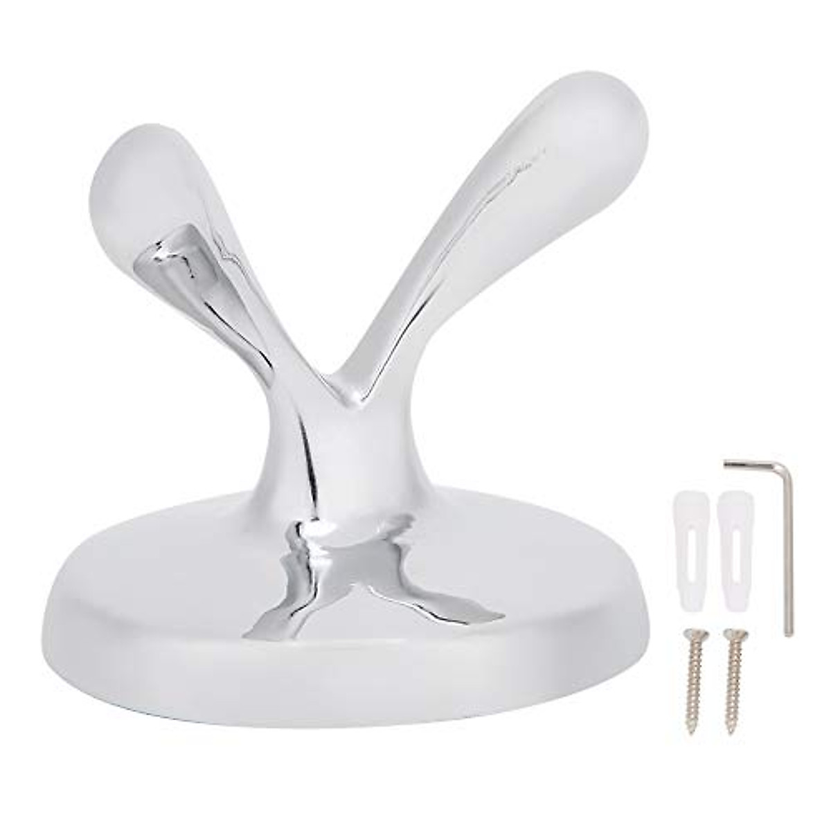 Milltrip Towel Hooks, Wall Mounted Double Robe Hook Stainless Steel Coat Towel Hanger Holder for Bathroom