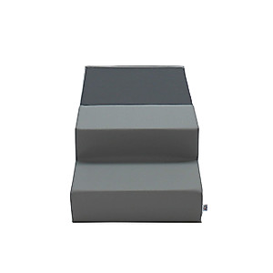 Factory Direct Partners 11618-GYLG SoftScape Toddler Playtime Climber, Indoor Active Play Structure (3-Piece Set) - Gray/Light Gray