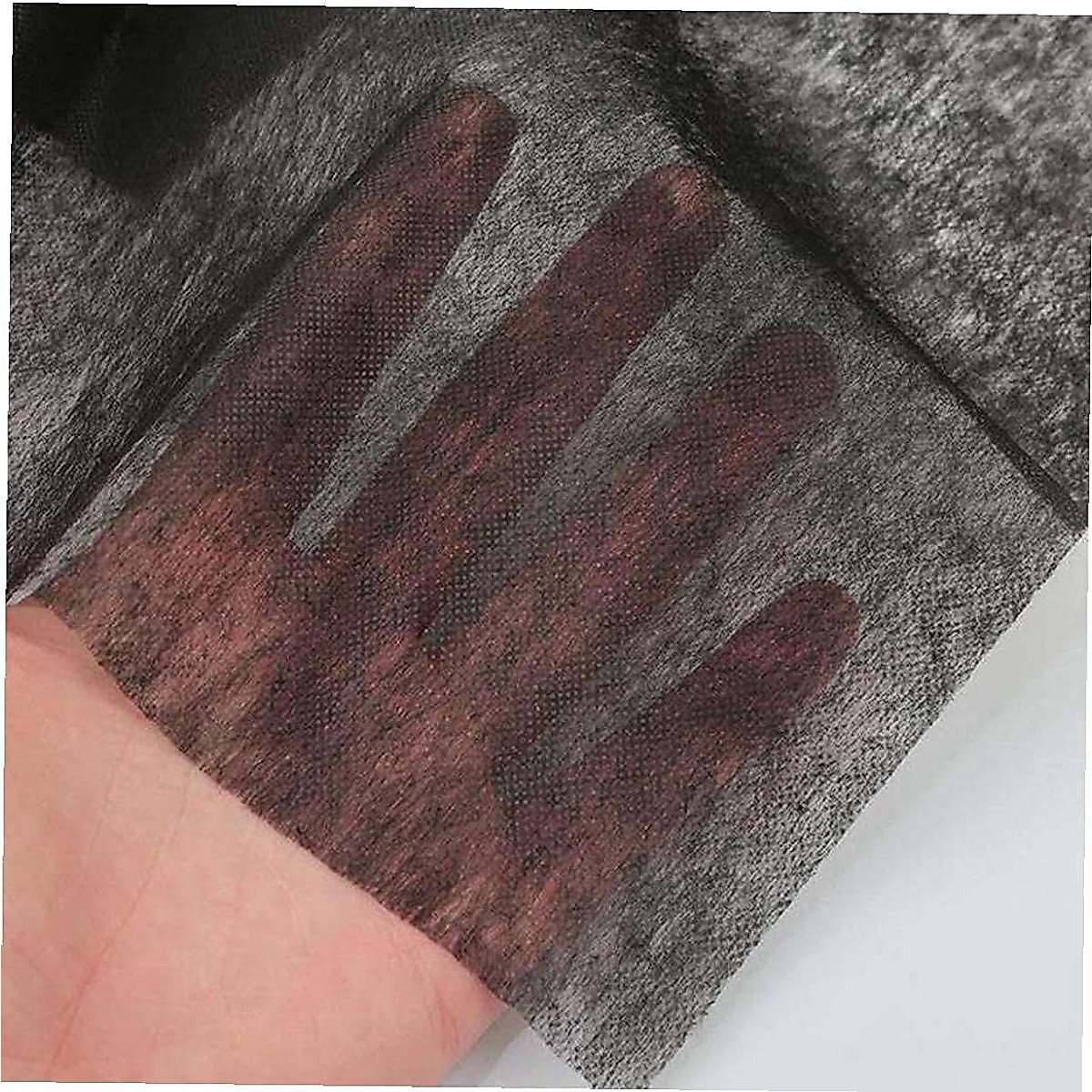 TOSSPER 1pc Non-Woven Interlining Fusible Iron Advanced Interface Fabric Single-Sided Adhesive Black 100cm
